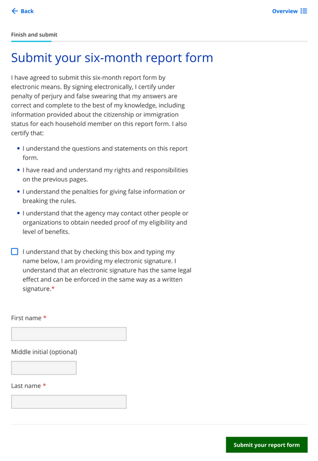 9.1 Six-Month Report Form (SMRF)