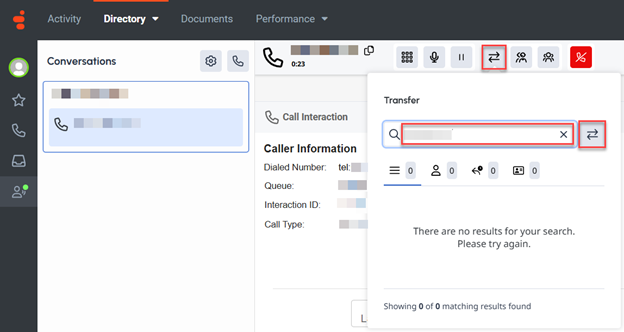 4.5 Transferring a Call